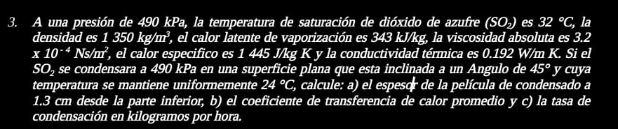 Solved A una presión de 490kPa, la temperatura de saturación | Chegg.com