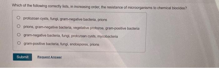 Solved Which of the following correctly lists, in increasing | Chegg.com