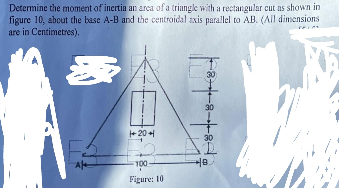 Solved Determine the moment of inertia an area of a triangle | Chegg.com