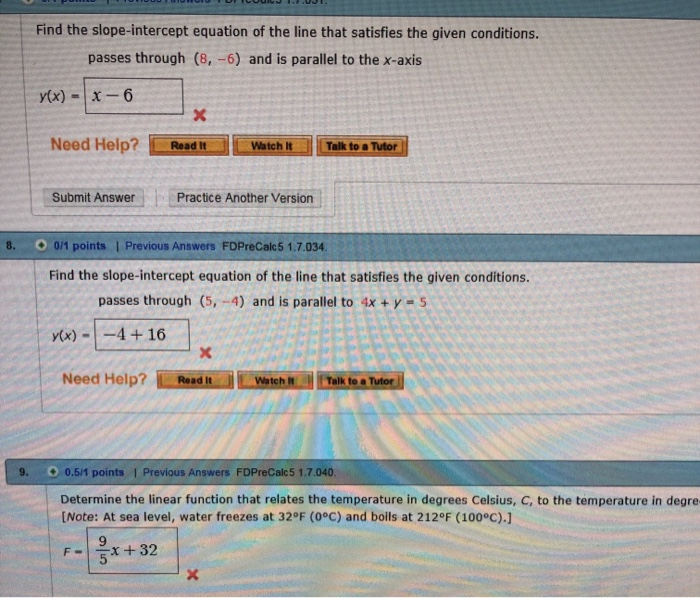 Solved Find The Slope intercept Equation Of The Line That Chegg Solved Find The Slope intercept Equation Of The Line That Chegg