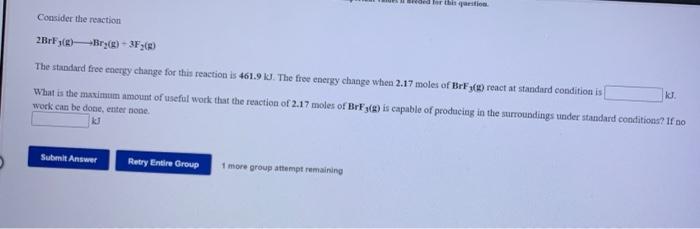 Solved de fer this Consider the reaction 23rFy(8)Bry() - 3F | Chegg.com