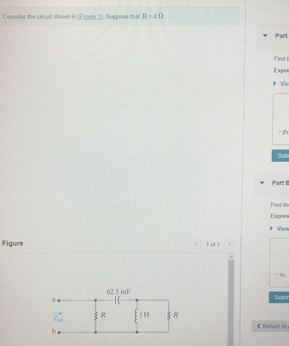 Solved Part A Find the poles of the impedance seen looking | Chegg.com