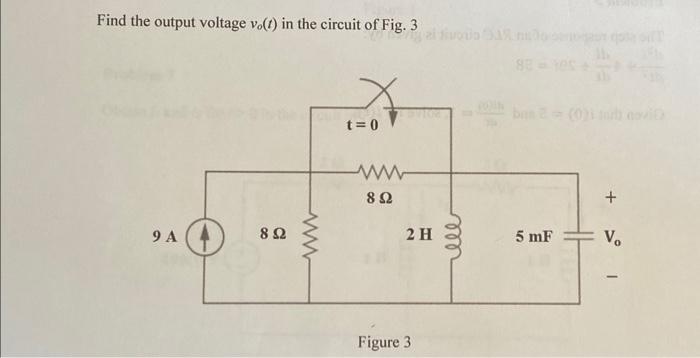 Solved Find the output voltage vo(t) in the circuit of Fig. | Chegg.com