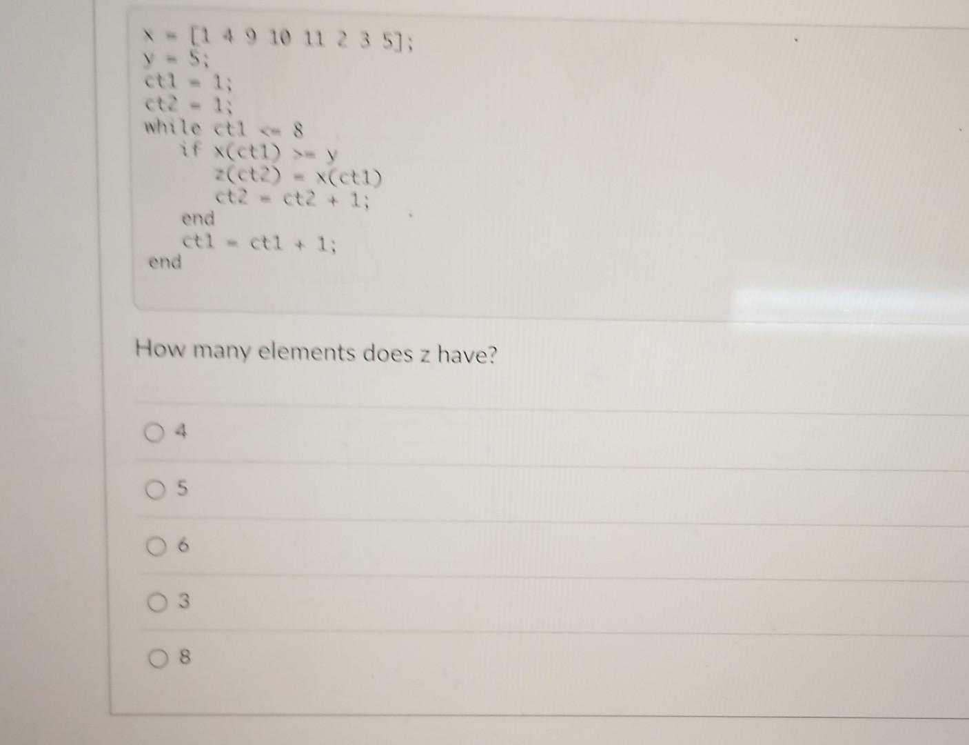 Solved How many elements does z have? 4 | Chegg.com