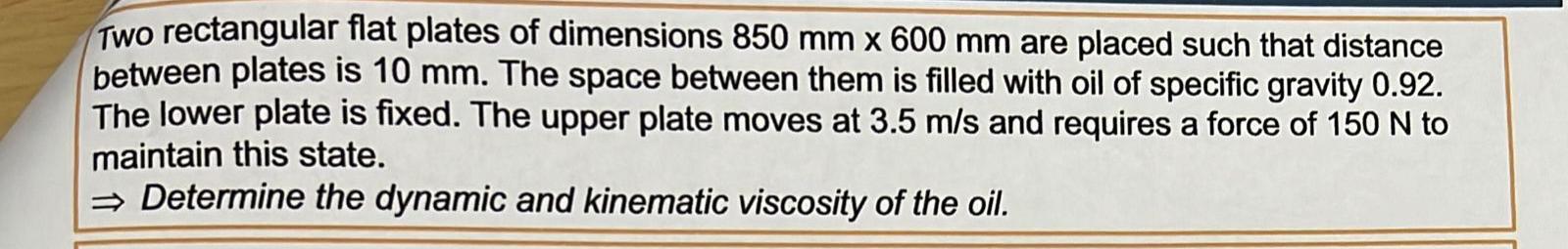 Solved Two rectangular flat plates of dimensions 850mm×600mm | Chegg.com