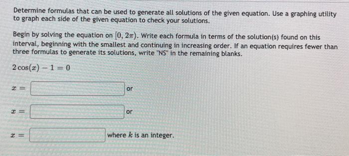 Solved Determine formulas that can be used to generate all | Chegg.com