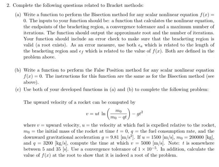 Solved Complete the following questions related to Bracket | Chegg.com