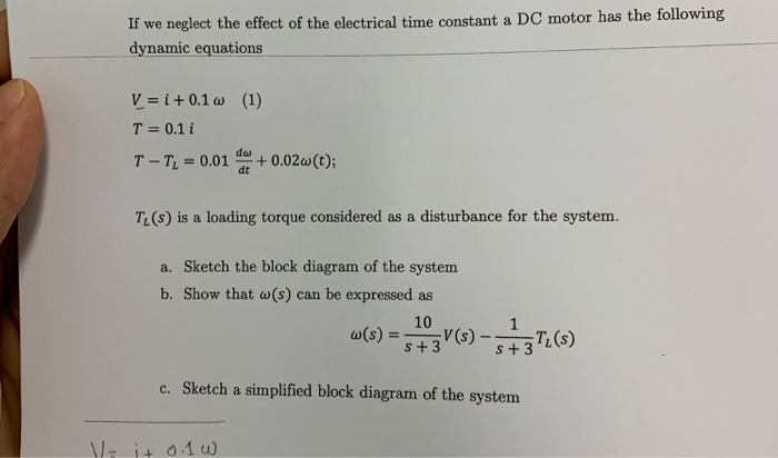Solved If we neglect the effect of the electrical time | Chegg.com