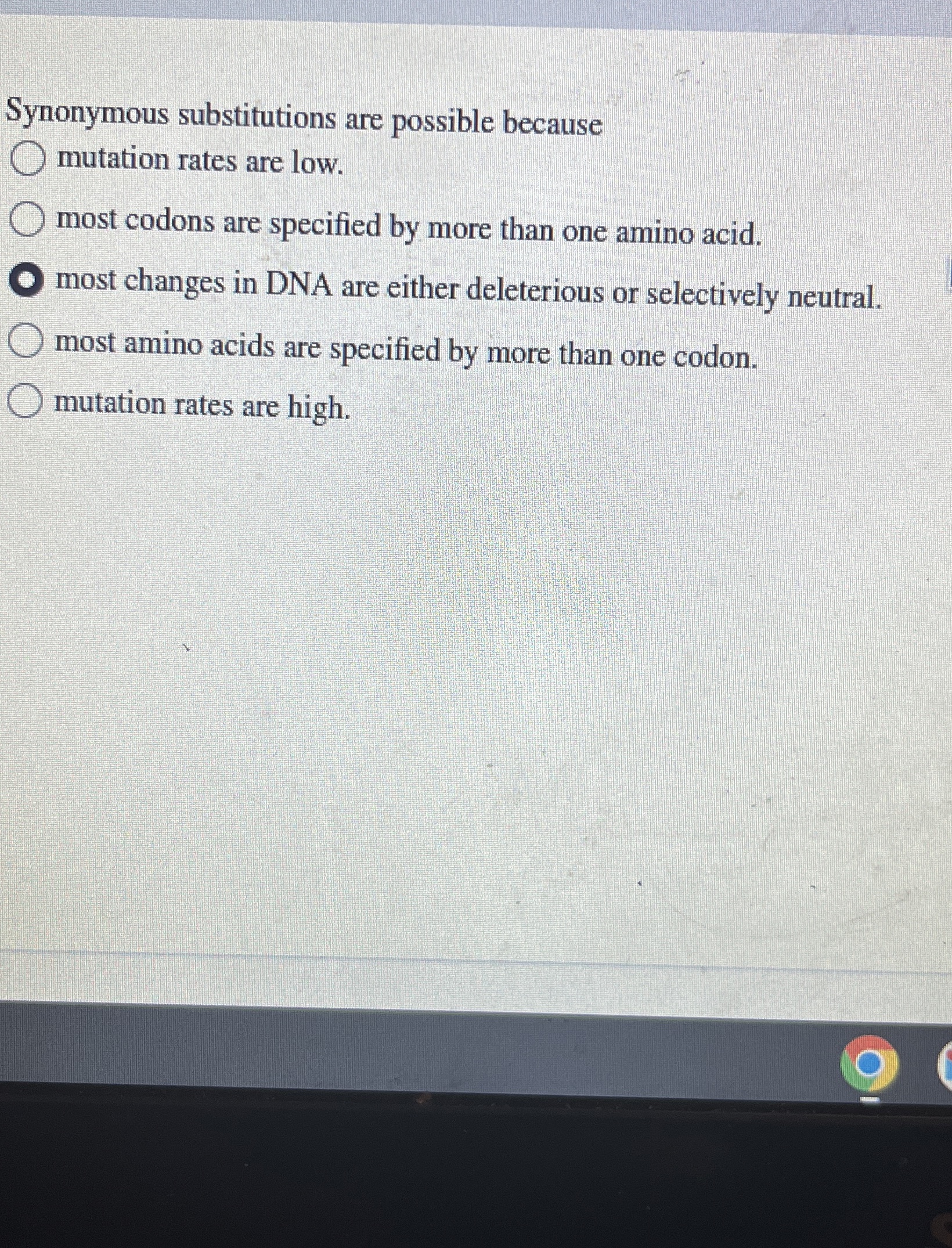 Solved Synonymous substitutions are possible becausemutation | Chegg.com