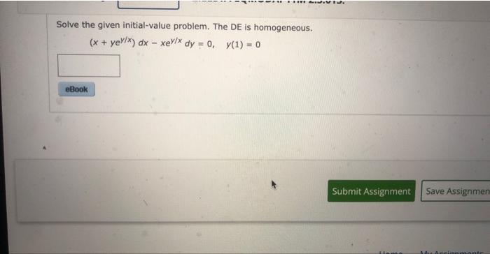 Solved Solve the given initial-value problem. The DE is | Chegg.com