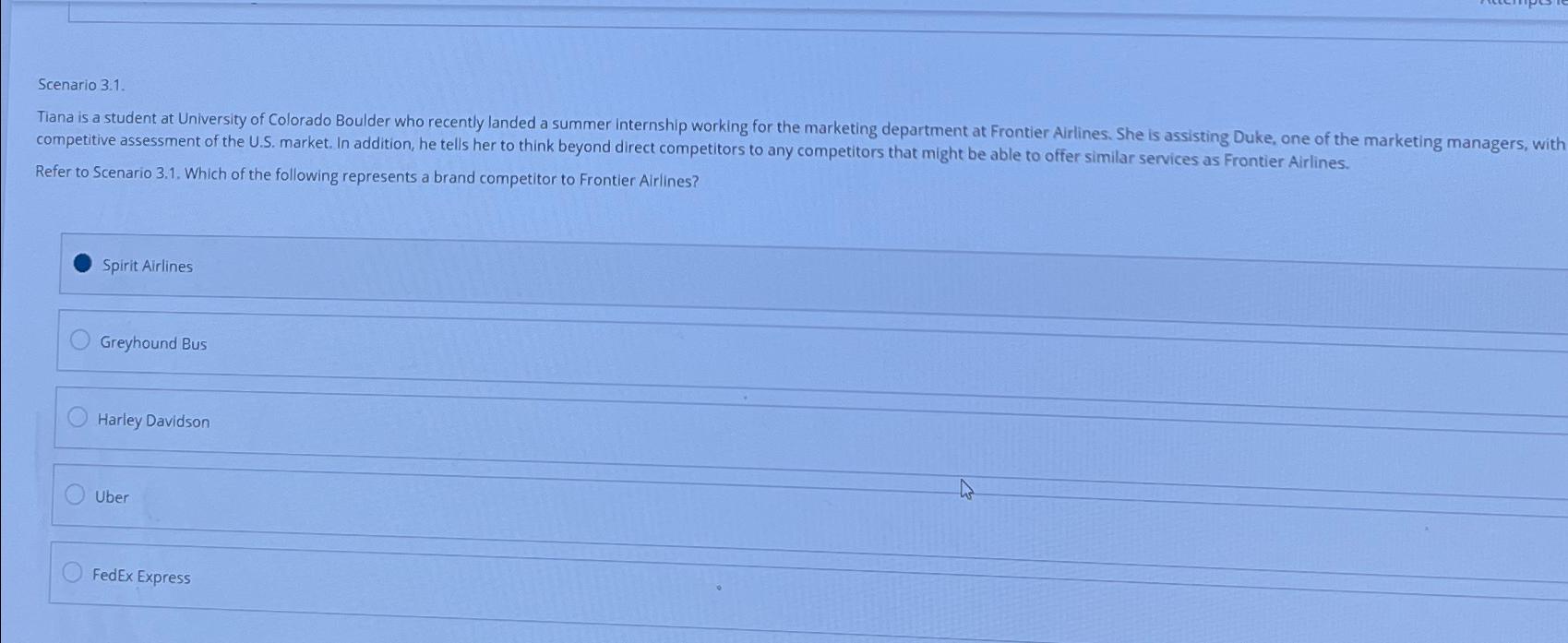 Solved Scenario 3.1.Refer to Scenario 3.1. ﻿Which of the | Chegg.com