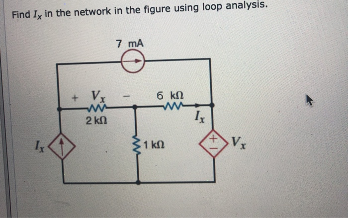 Solved Find Ix in the network in the figure using loop | Chegg.com