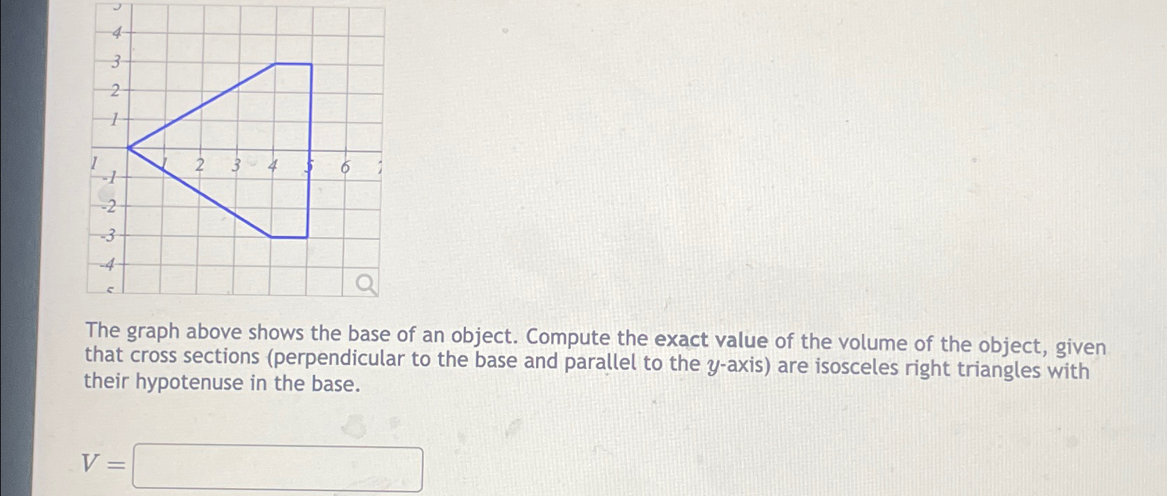Solved The graph above shows the base of an object. Compute | Chegg.com