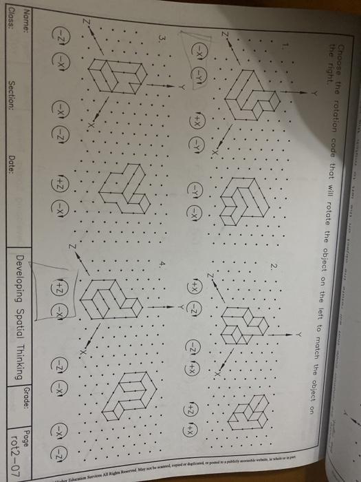 Solved Choose the rotation code that will rotate the object | Chegg.com