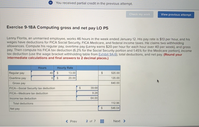 Solved You received partial credit in the previous attempt. | Chegg.com
