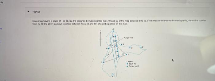 Solved ts Part A On a map having a scale of 150 ft/in. the | Chegg.com