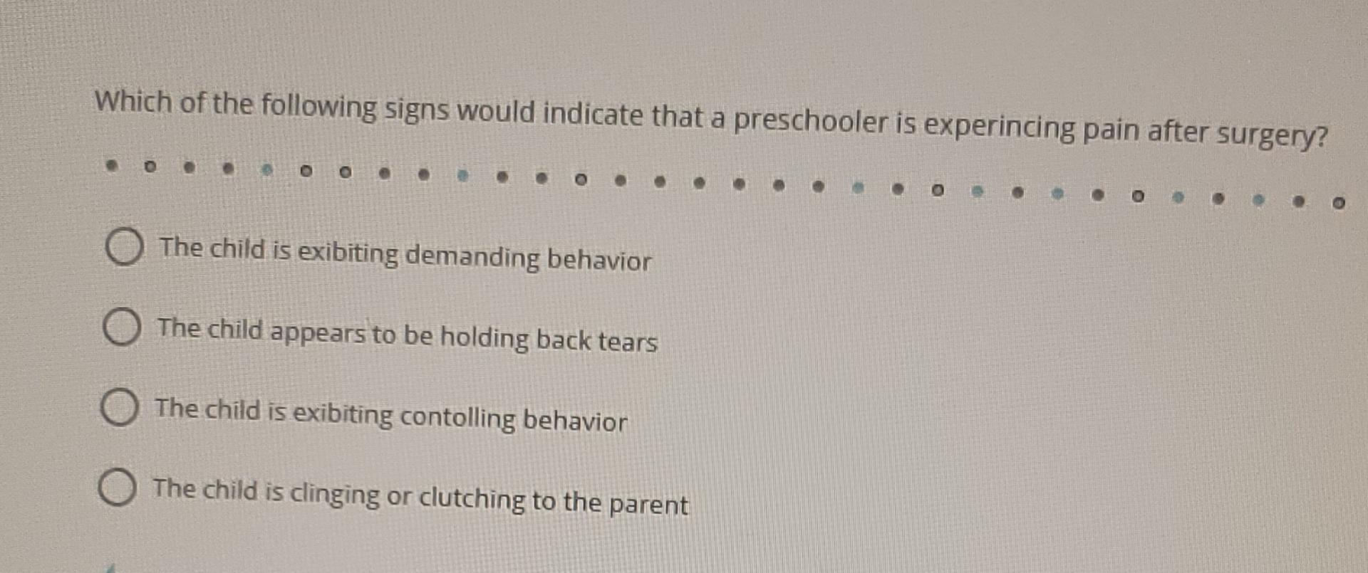 Solved Which of the following signs would indicate that a | Chegg.com