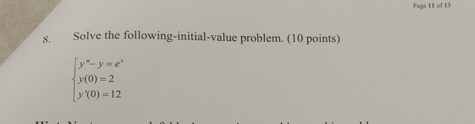 Solved Page 11 ﻿of 138. ﻿Solve the following-initial-value | Chegg.com