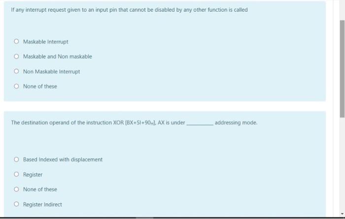 Solved | If any interrupt request given to an input pin that | Chegg.com