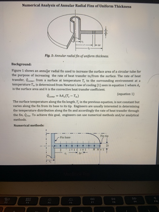 Solved Numerical Analysis of Annular Radial Fins of Uniform | Chegg.com