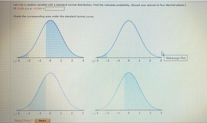 [Solved]: Let z be a random variable with a standard normal