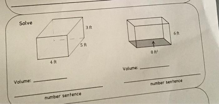 Solved Volume: Volume: number sentence | Chegg.com