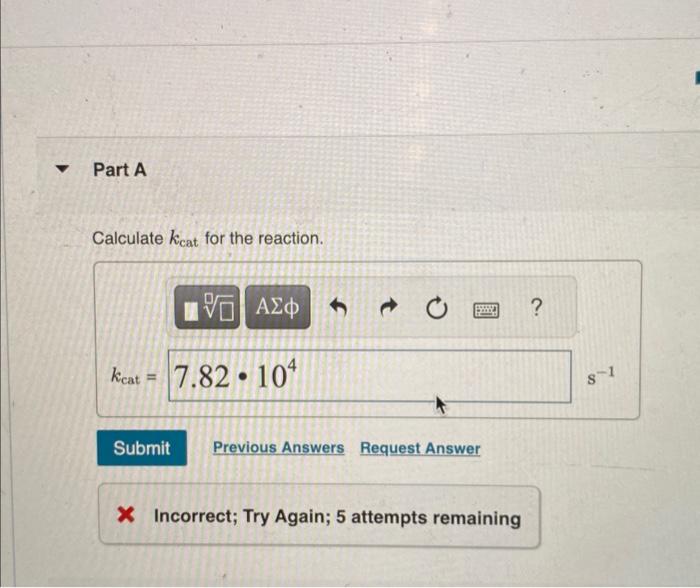 Solved Initial rate data for an enzyme that obeys | Chegg.com
