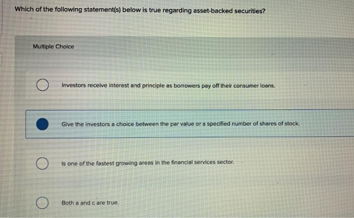 Solved Which of the following statement(s) below is true | Chegg.com