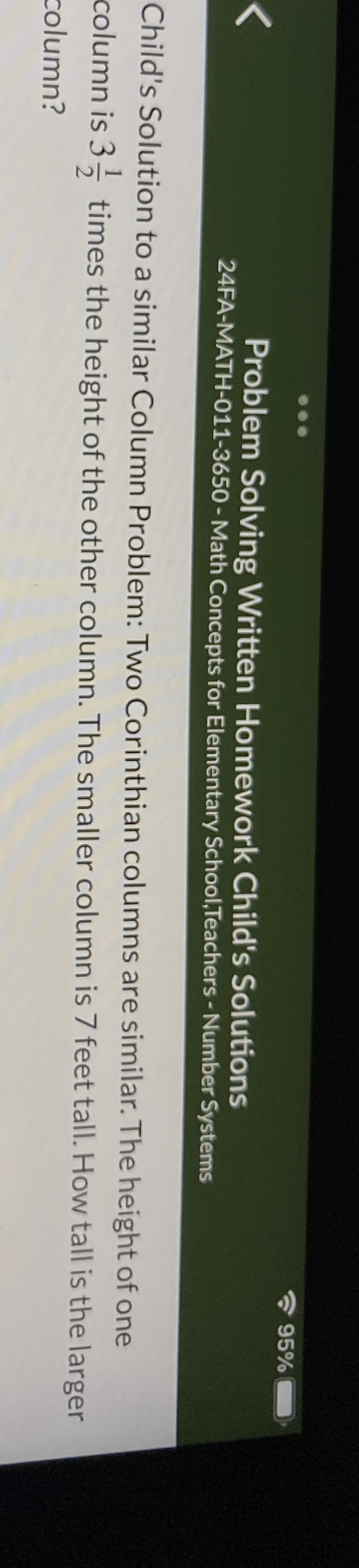 Solved Child's Solution to a similar Column Problem: Two | Chegg.com