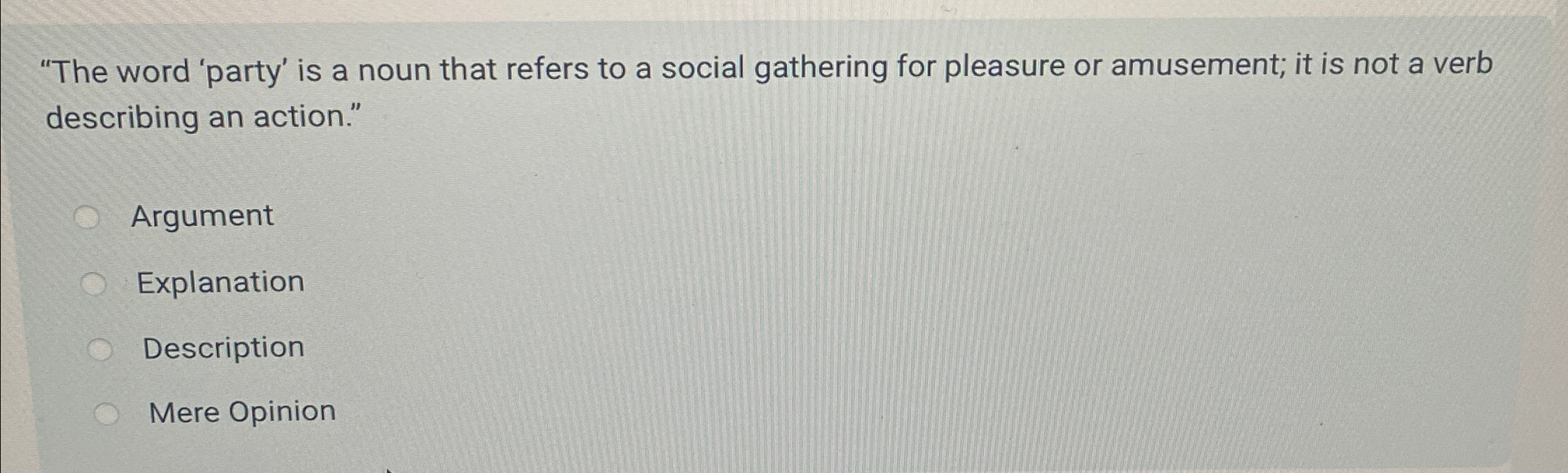 Solved "The word 'party' is a noun that refers to a social | Chegg.com