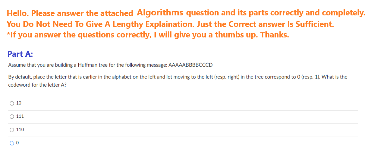 Solved Hello. Please answer the attached Algorithms question | Chegg.com