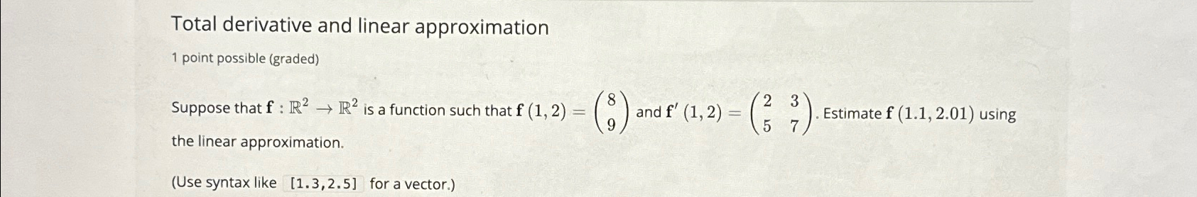Solved Total derivative and linear approximationSuppose that | Chegg.com
