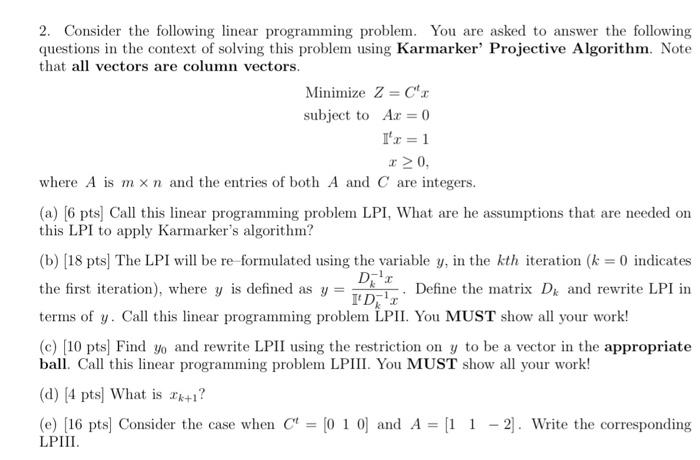 2 Consider The Following Linear Programming Problem 3407