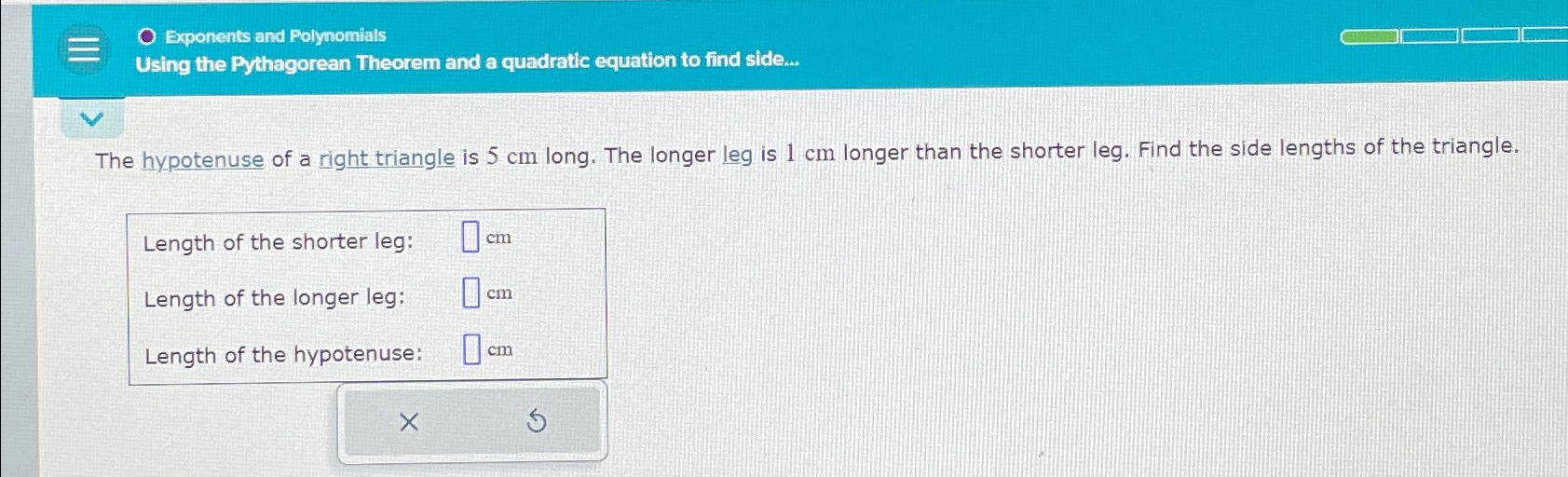Solved Exponents and PolynomialsUsing the Pythagorean | Chegg.com