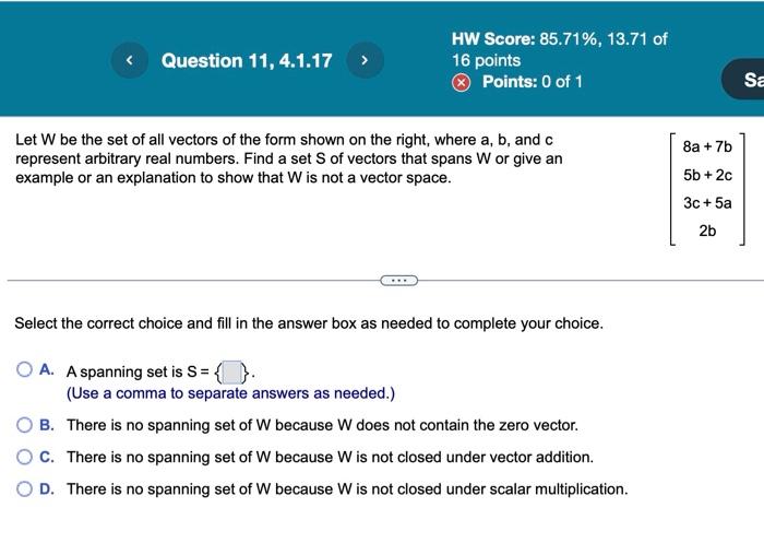 Solved Find an explicit description of Nul A by listing | Chegg.com