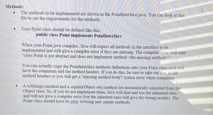 Solved Requirements: You are to write a class called Point - | Chegg.com