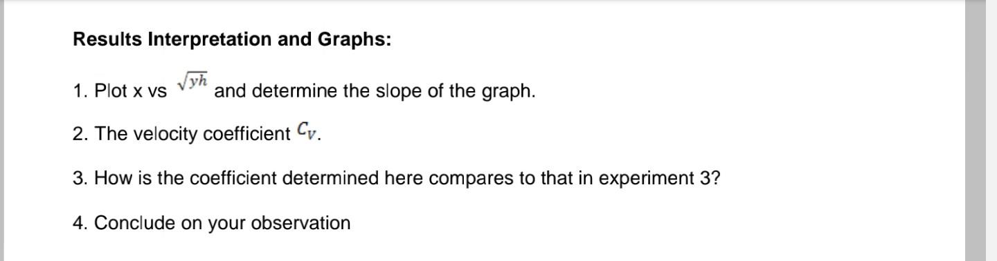 Solved Results Interpretation and Graphs: 1. Plot x vs yh | Chegg.com