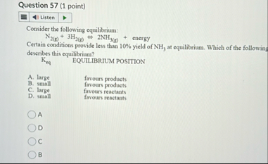 Solved Question 57 (1 ﻿point)Consider the following | Chegg.com