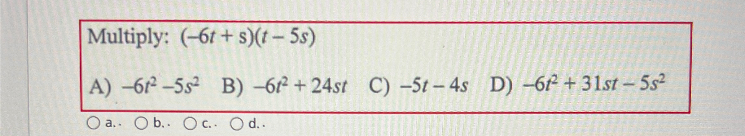 Solved Multiply: | Chegg.com