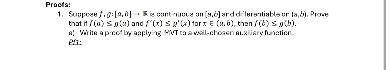 Solved Proofs:Suppose f,g:[a,b]→R ﻿is continuous on a,b ﻿and | Chegg.com