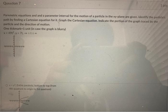 Solved Parametric equations and and a parameter interval for | Chegg.com