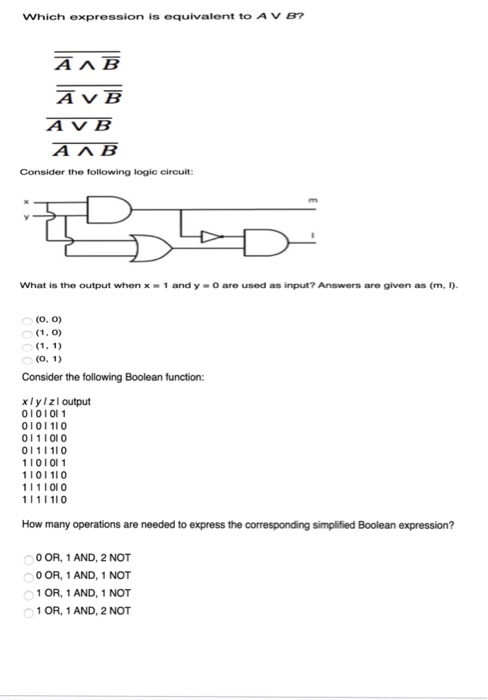 Solved Which expression is equivalent to AV B? ΑΛΒ ĀVB AVB | Chegg.com