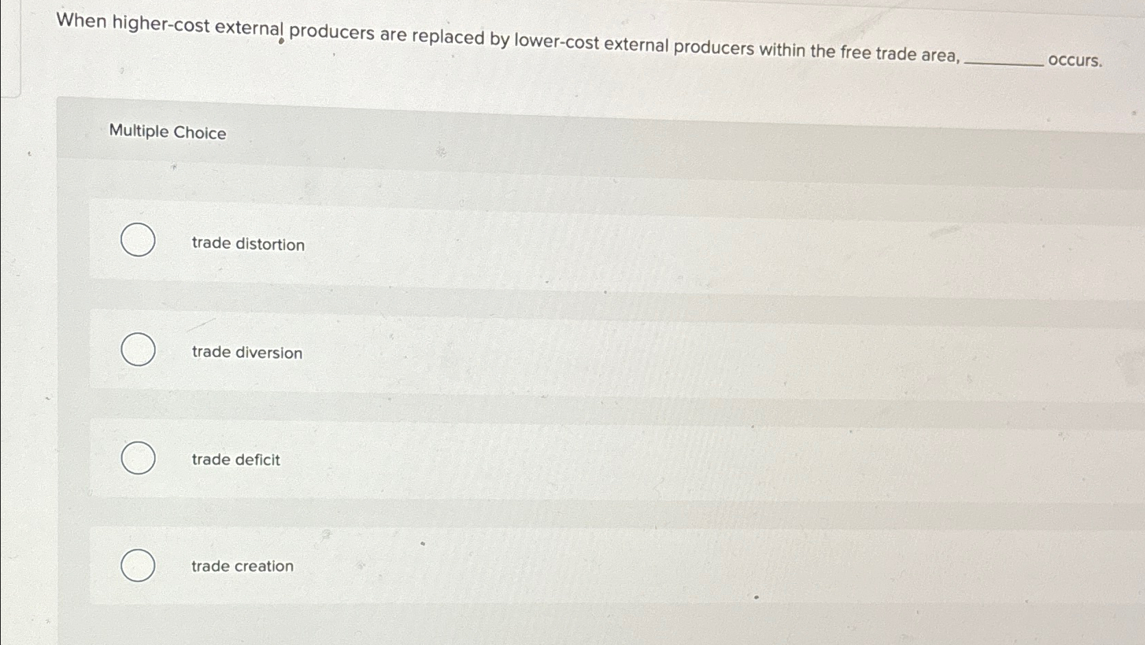 Solved When higher-cost externa! producers are replaced by | Chegg.com