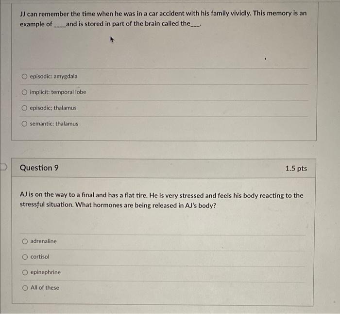 Solved JJ can remember the time when he was in a car | Chegg.com