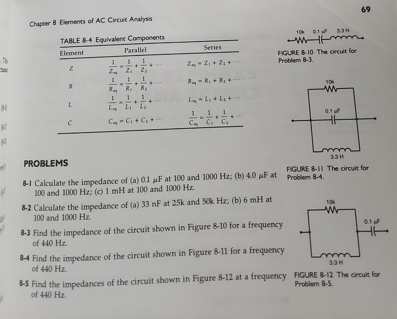 Solved Chapter 8 Elements of AC Circuit Analysis FIGURE 8-10 | Chegg.com