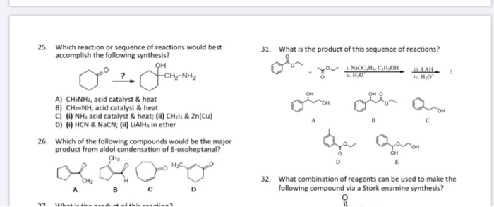 Solved 31. What is the product of this sequence of | Chegg.com