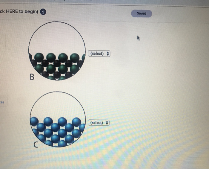 HERE to begin) 0 Saved Three solids are represented | Chegg.com