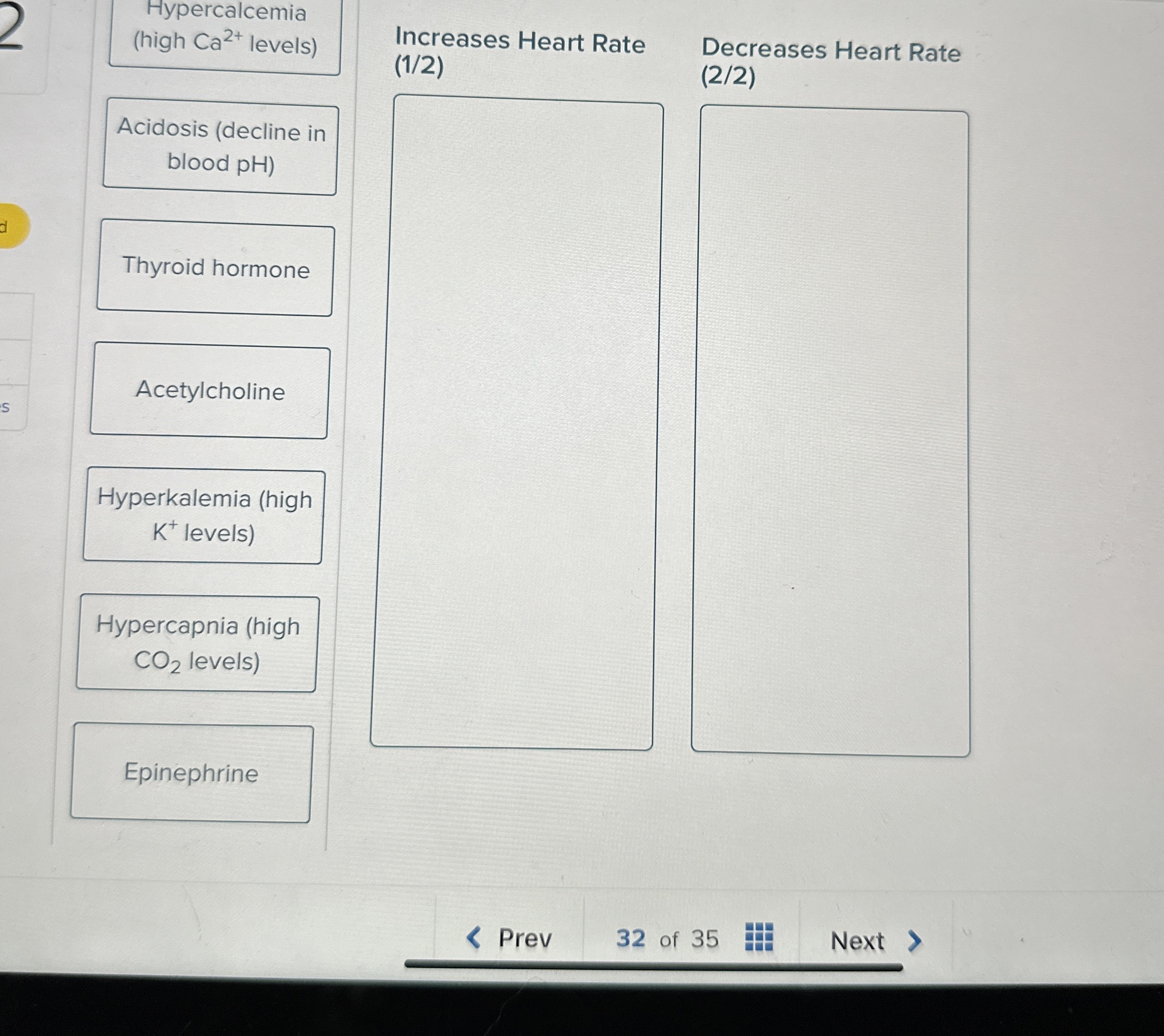 Solved Hypercalcemia (high Ca2+ ﻿levels)Acidosis (decline in | Chegg.com