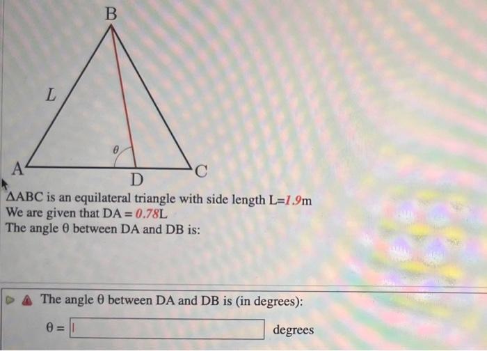 Solved ABC is an equilateral triangle with side length | Chegg.com