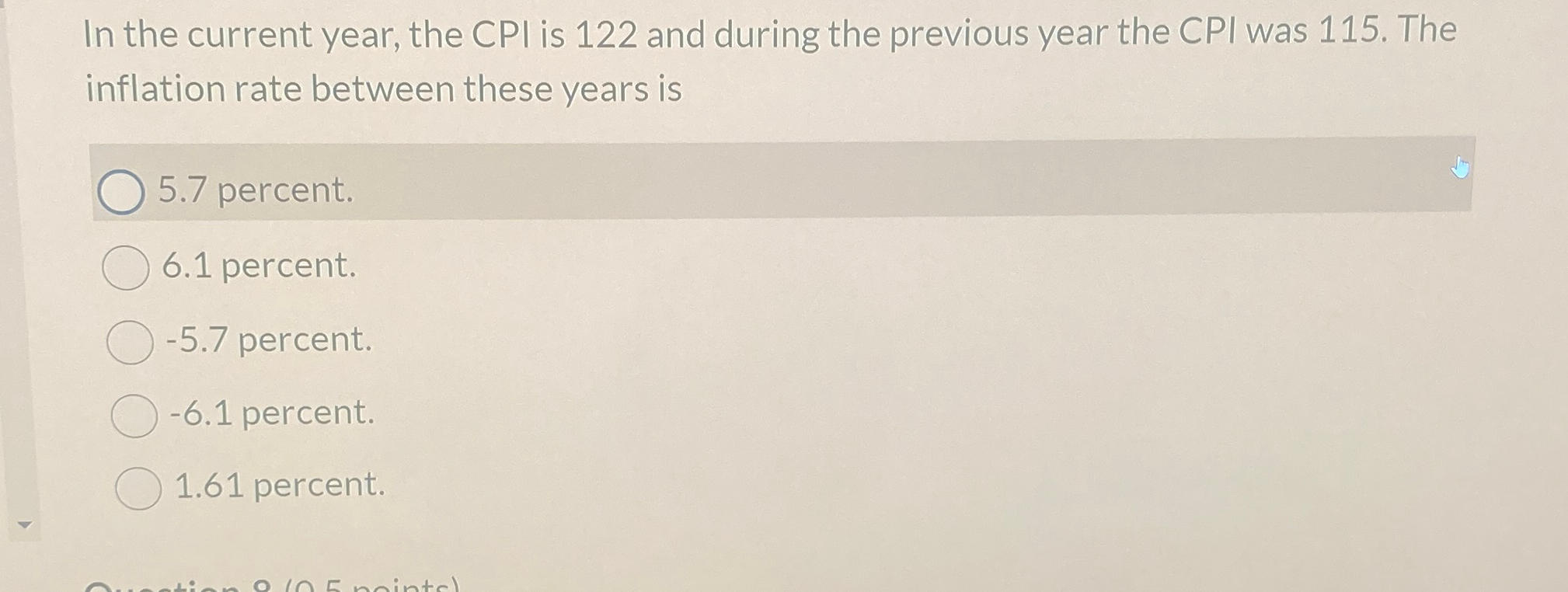 Solved In the current year, the CPI is 122 ﻿and during the | Chegg.com